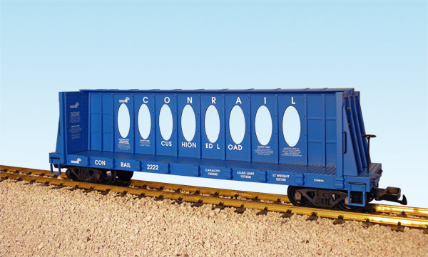 USA Trains G Scale CENTER I-BEAM FLAT CAR Conrail R17412 - Blue – Roll ...
